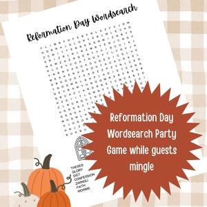 Reformation Day Party Pack- Printable Posters, Games, and More. Perfect ...