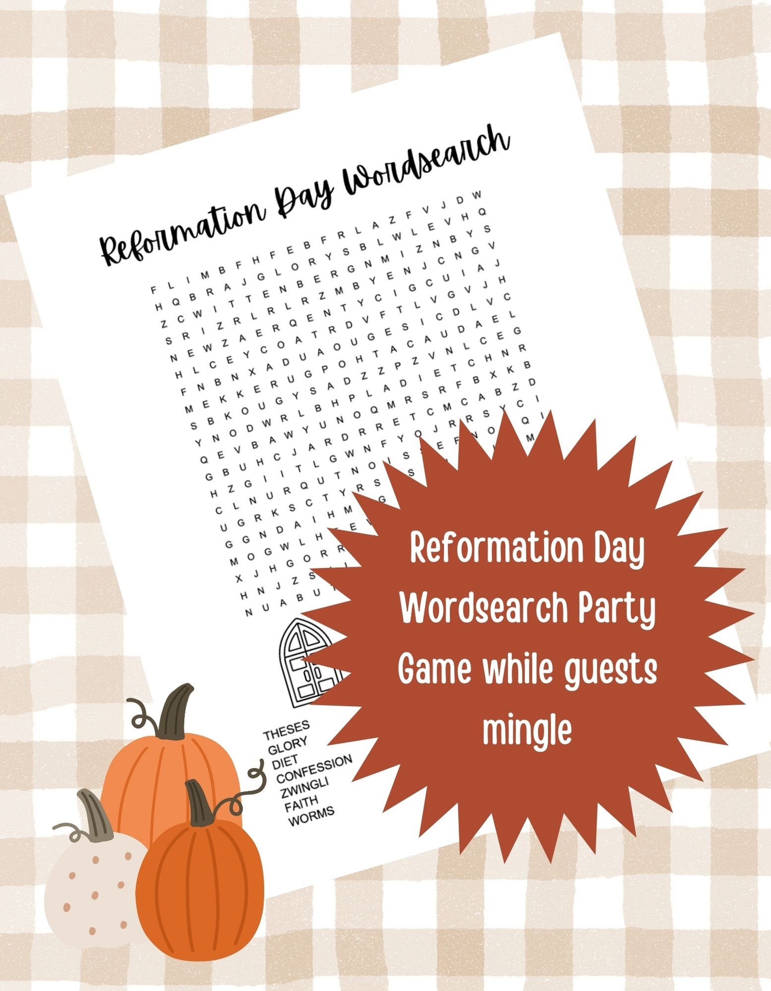 Reformation Day Party Pack- Printable Posters, Games, and More. Perfect ...