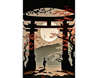 Japanese Torii Gate Shrine Poster, Wall Art, Shinto Gate, Shrine - Etsy