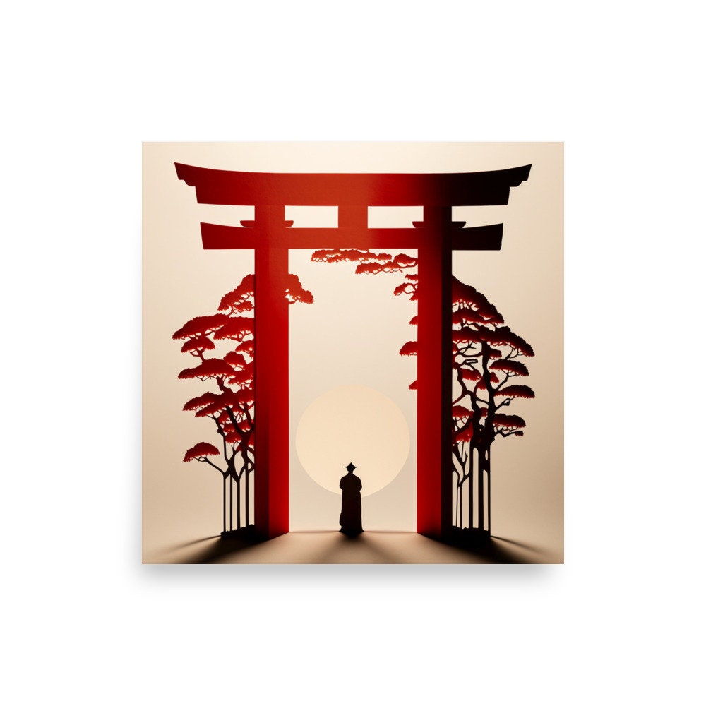 Japanese Torii Gate Shrine Poster, Wall Art, Shinto Gate, Shrine - Etsy