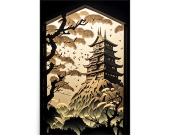 Japanese Torii Gate Shrine Poster Wall Art Shinto Gate - Etsy