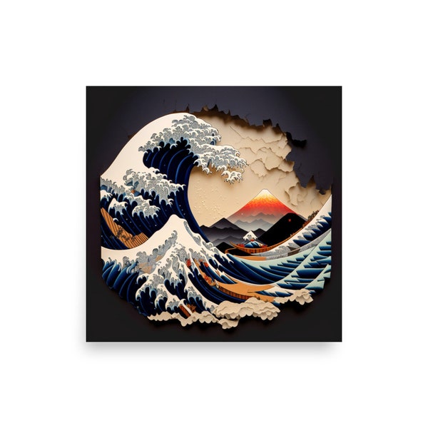 Japanese Tsunami Art - Etsy