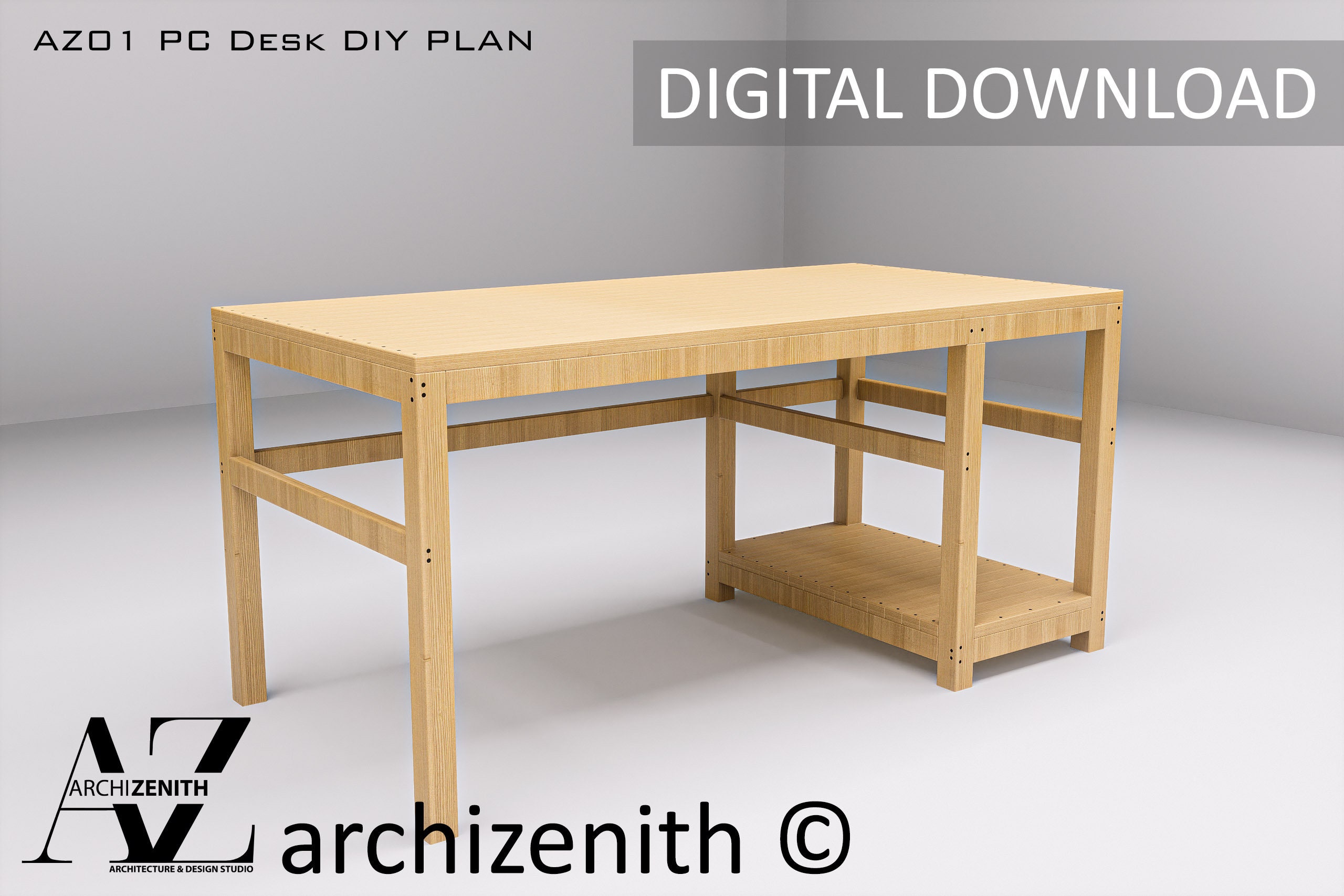 DIY PDF Desk Construction Plans - Etsy