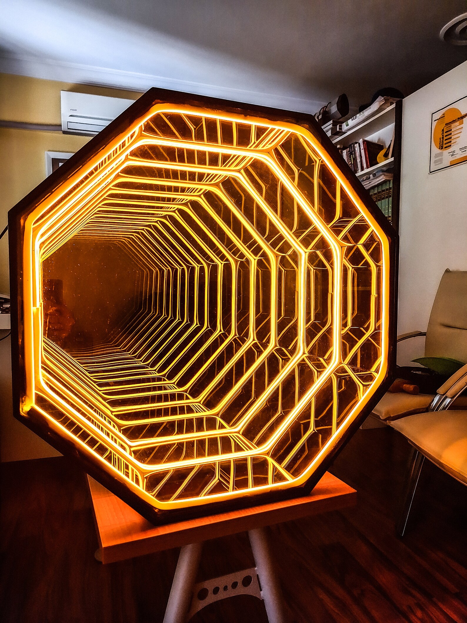 Wall Decor Infinity Mirror Glass on All Sides Modern and Elegant Design ...