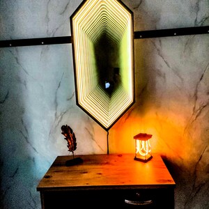 Hexagon Infinity Mirror - Modern Home Decor Masterpiece - Stunning and ...