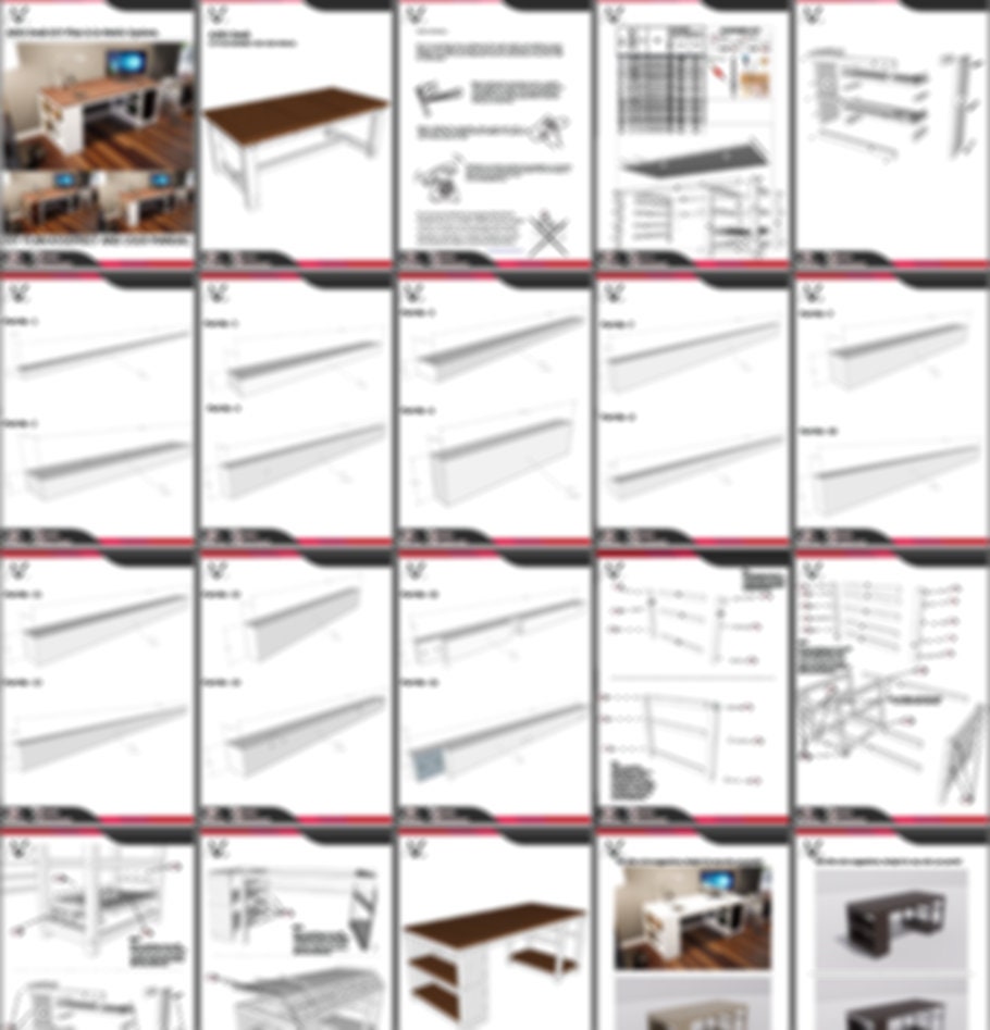 Step-by-step DIY Plan for a Computer and Work Desk Customize Your ...