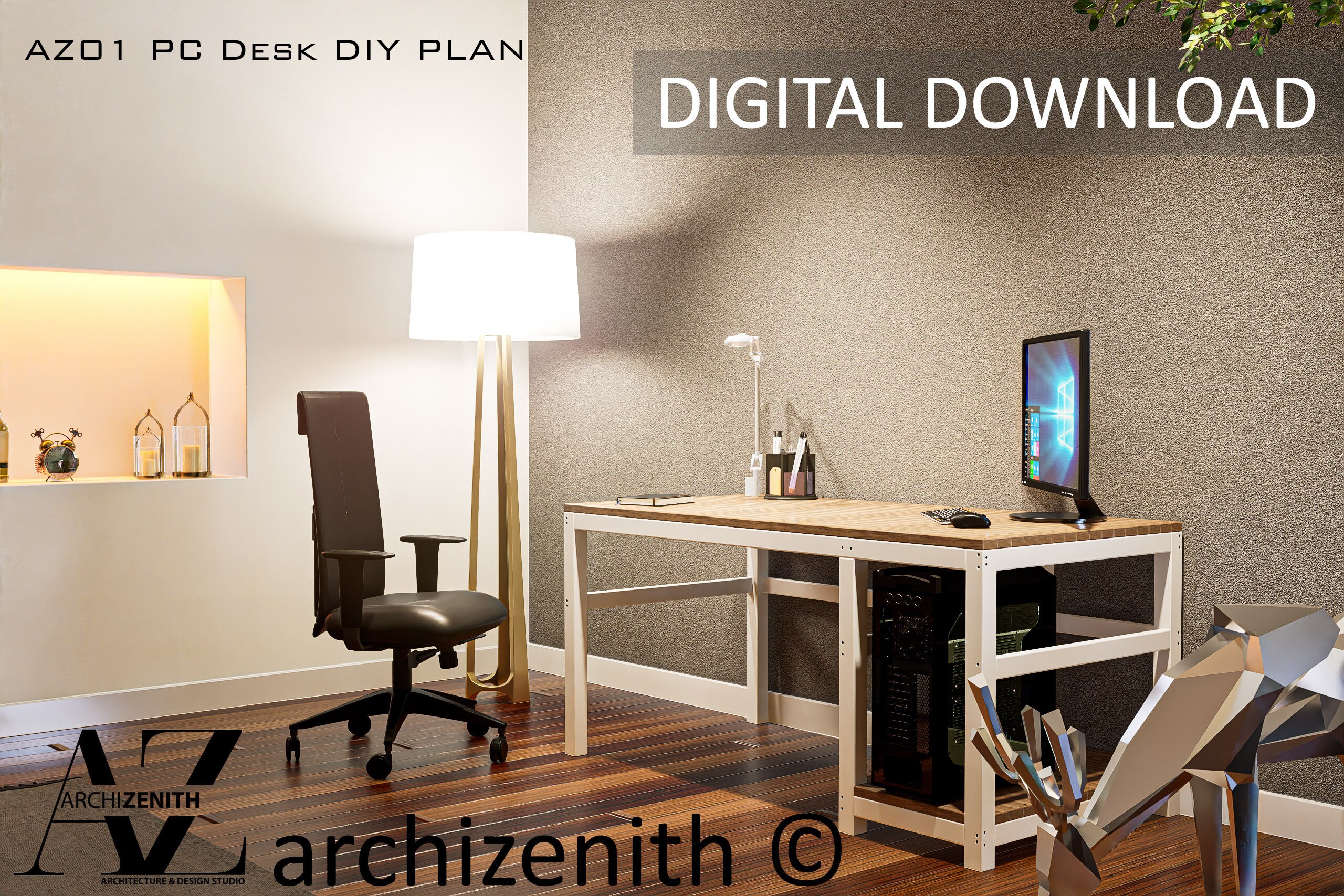 DIY PDF Desk Construction Plans - Etsy