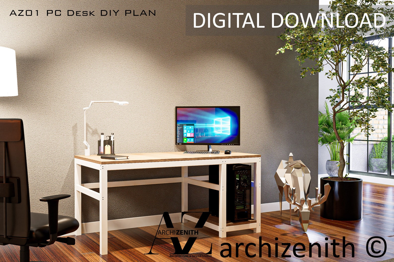 DIY PDF Desk Construction Plans - Etsy