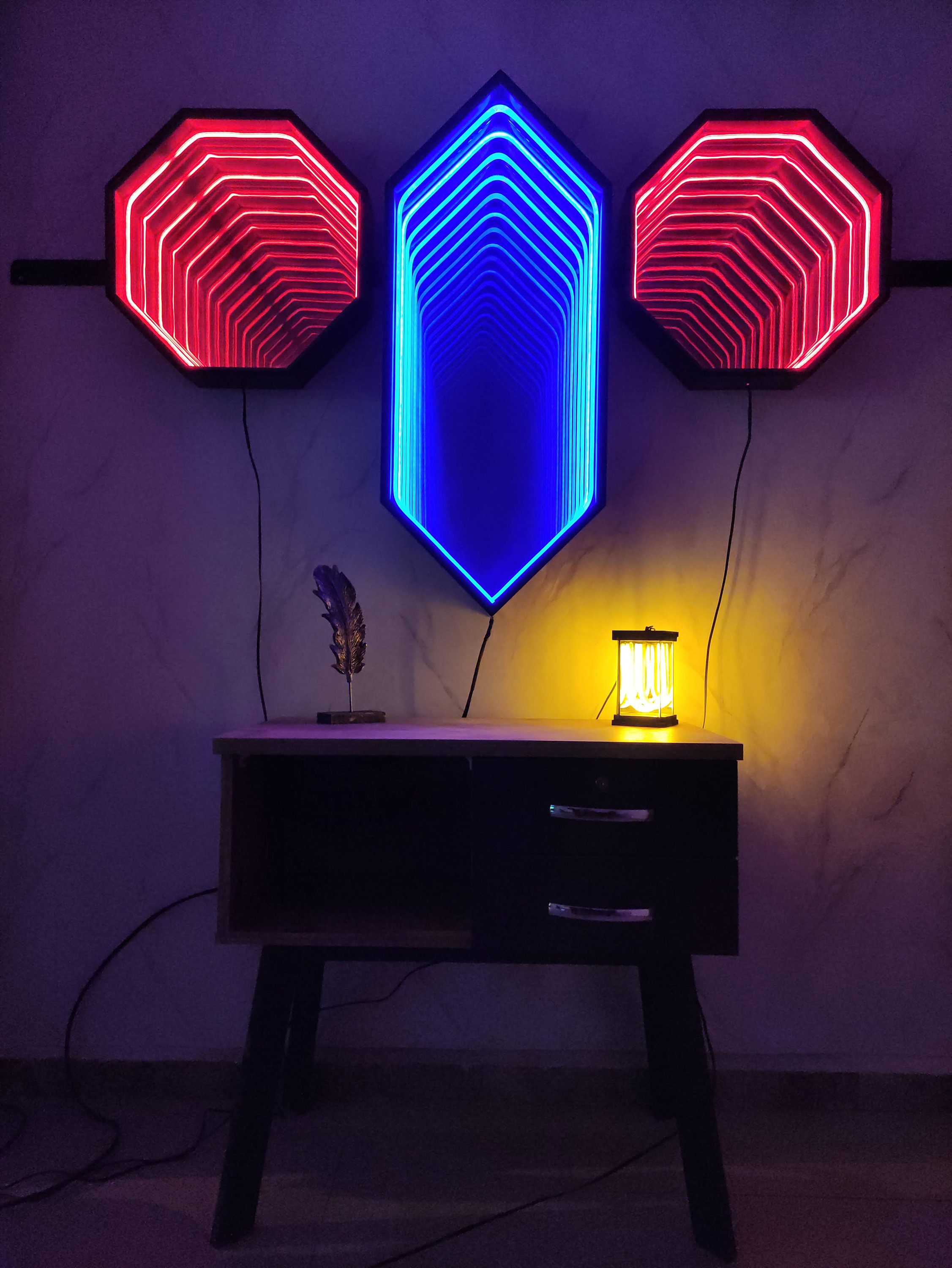 Hexagon Infinity Mirror Stunning and Unique Home Decor - Etsy