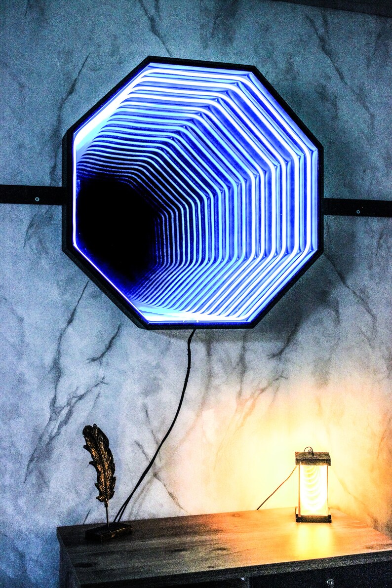 Octagon Infinity Mirror Stunning and Unique Home Decor - Etsy