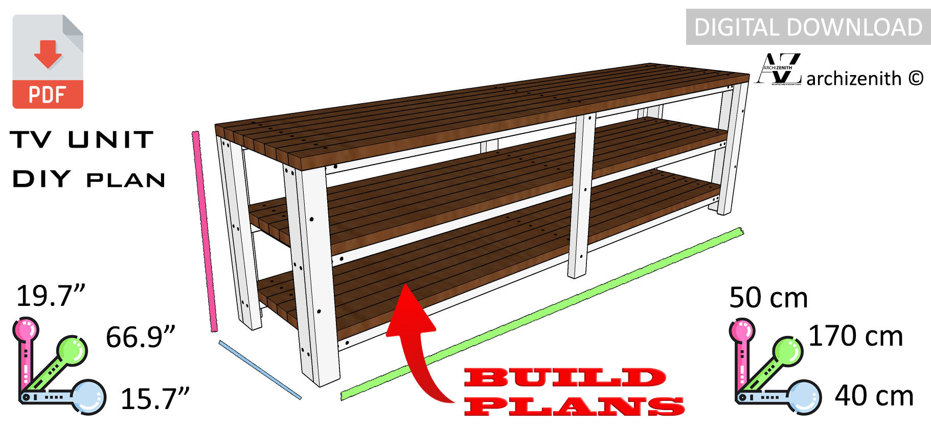 DIY TV Stand Plans - Modern and Customizable Entertainment Center ...