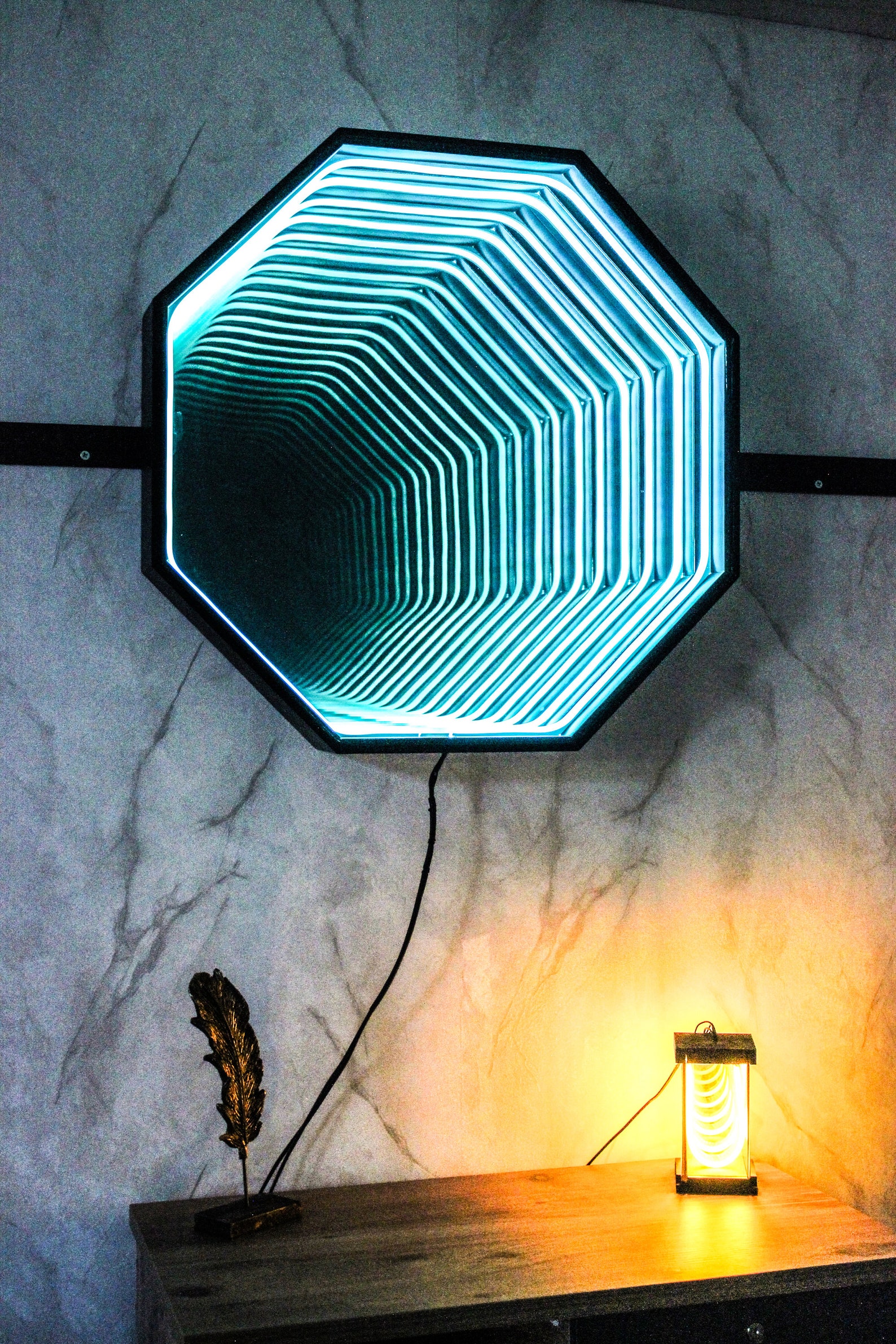 Octagon Infinity Mirror Stunning and Unique Home Decor - Etsy