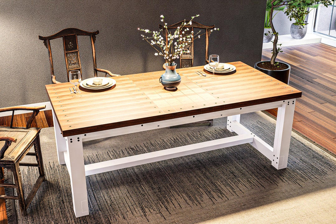 Step-by-step DIY Plan. Build Your Own Dining Table! - Etsy