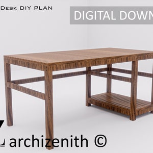 DIY PDF Desk Construction Plans - Etsy