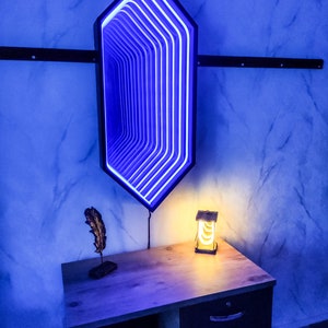 Hexagon Infinity Mirror - Modern Home Decor Masterpiece - Stunning and ...