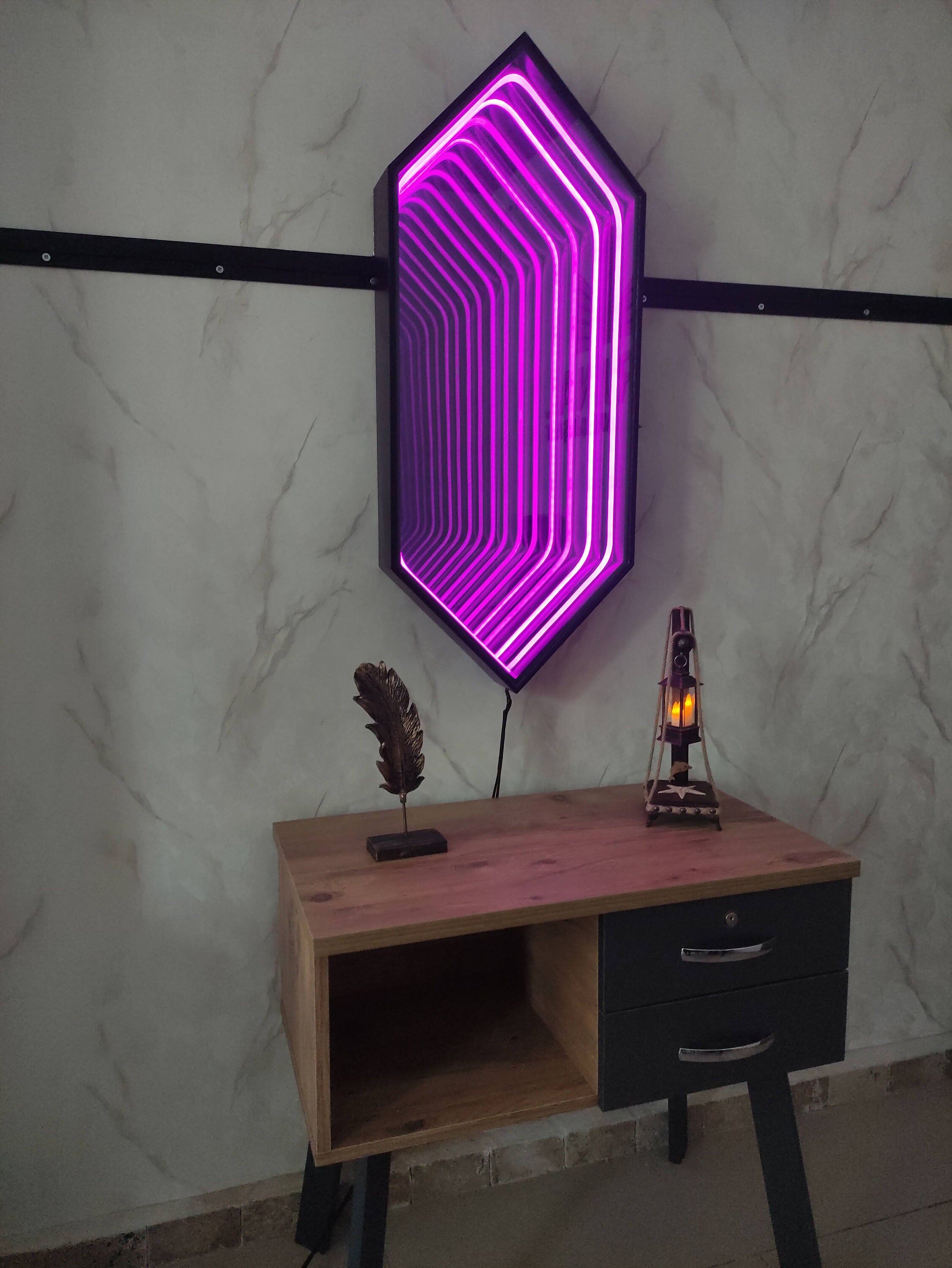 Hexagon Infinity Mirror Stunning and Unique Home Decor - Etsy