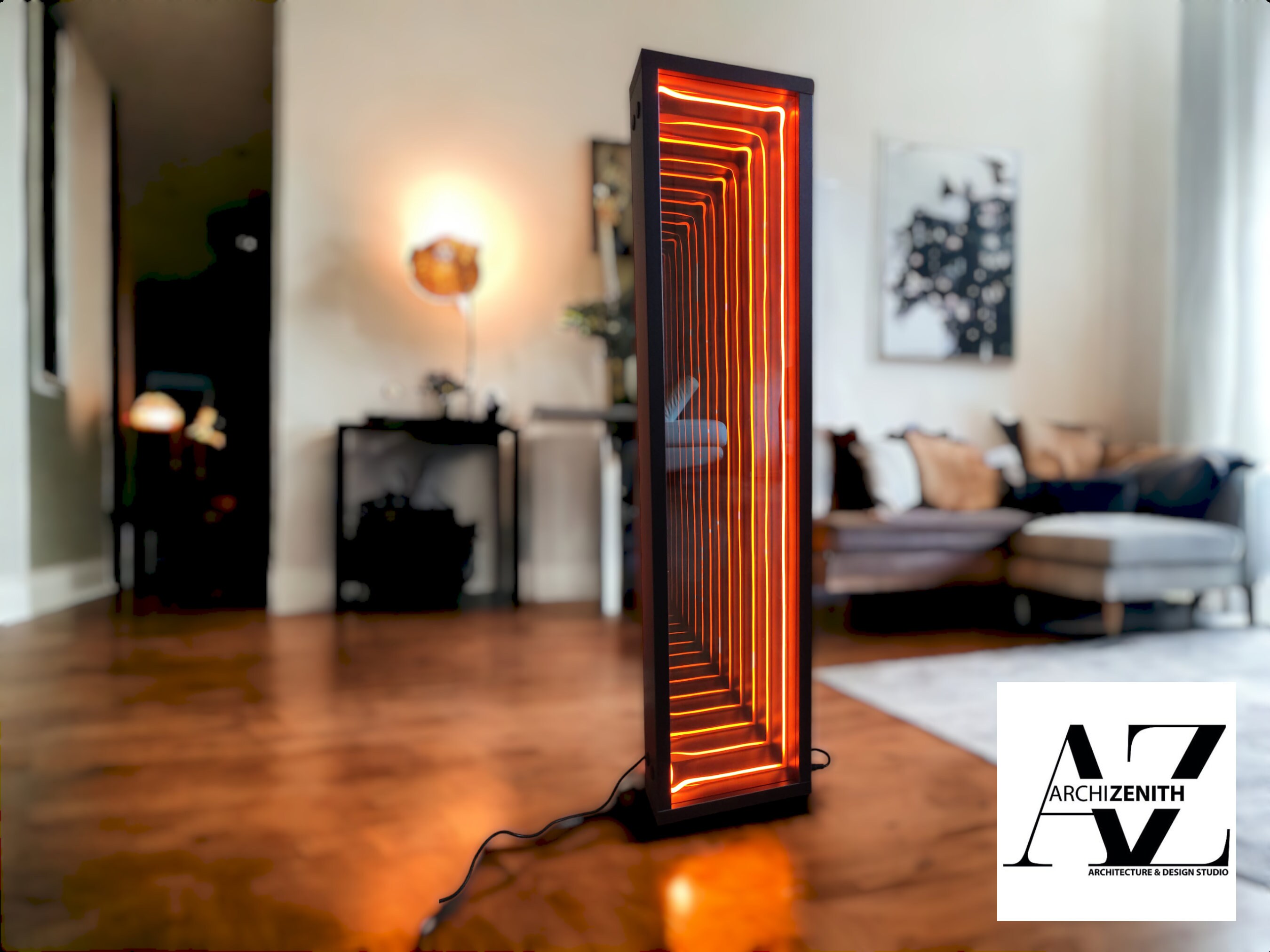 Infinity Mirror Floor Lamp Decorative Home Lamp - Etsy