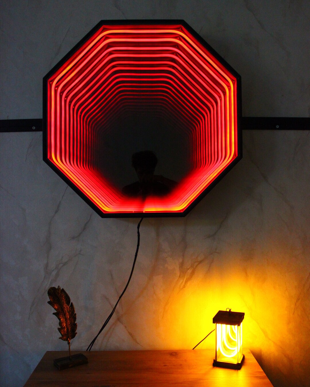 Octagon Infinity Mirror Stunning and Unique Home Decor - Etsy