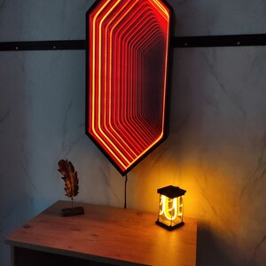 Hexagon Infinity Mirror Modern Home Decor Masterpiece Stunning and ...