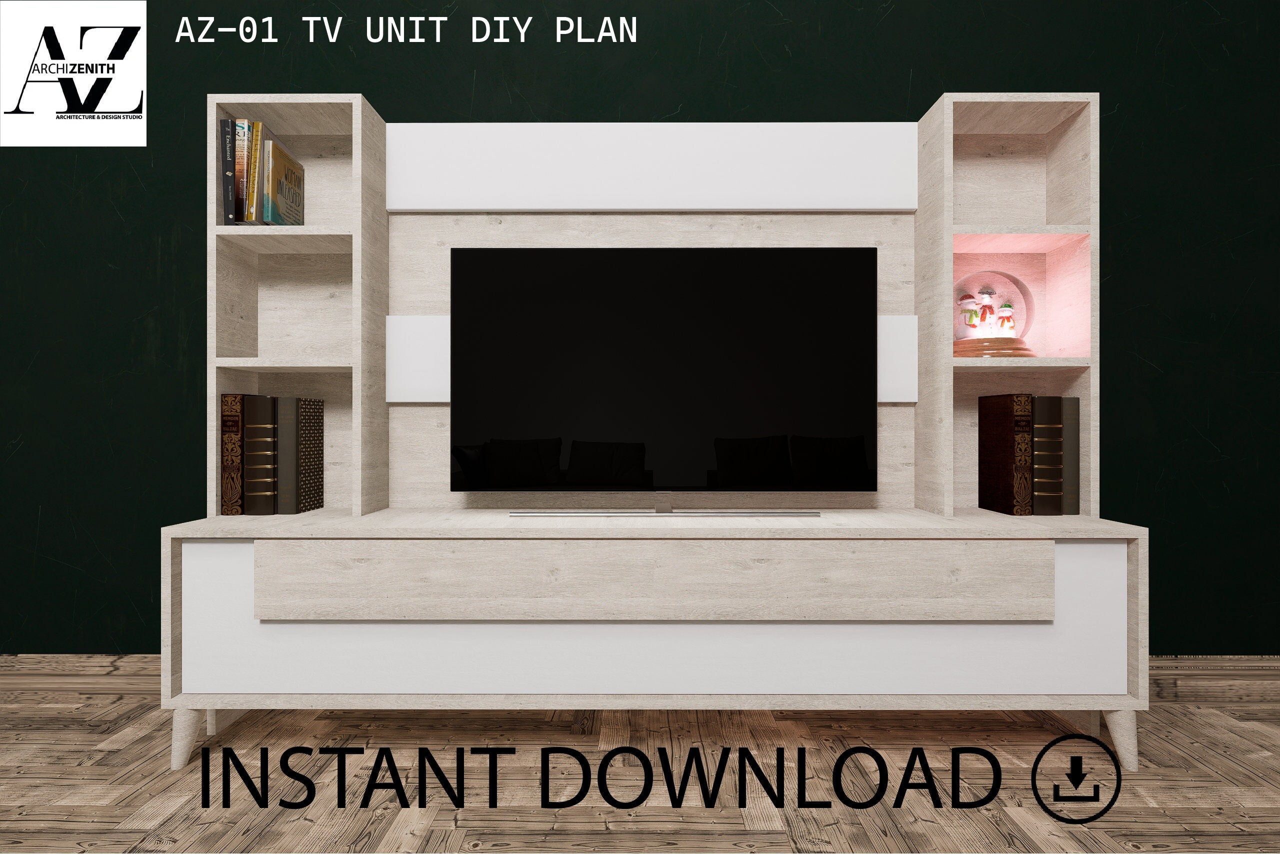 DIY TV Unit Plans - Build Your Own Entertainment Center Today! - Etsy DIY TV Unit Plans - Build Your Own Entertainment Center Today! - Etsy