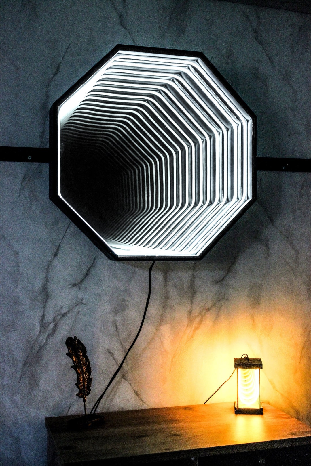 Octagon Infinity Mirror Stunning and Unique Home Decor - Etsy