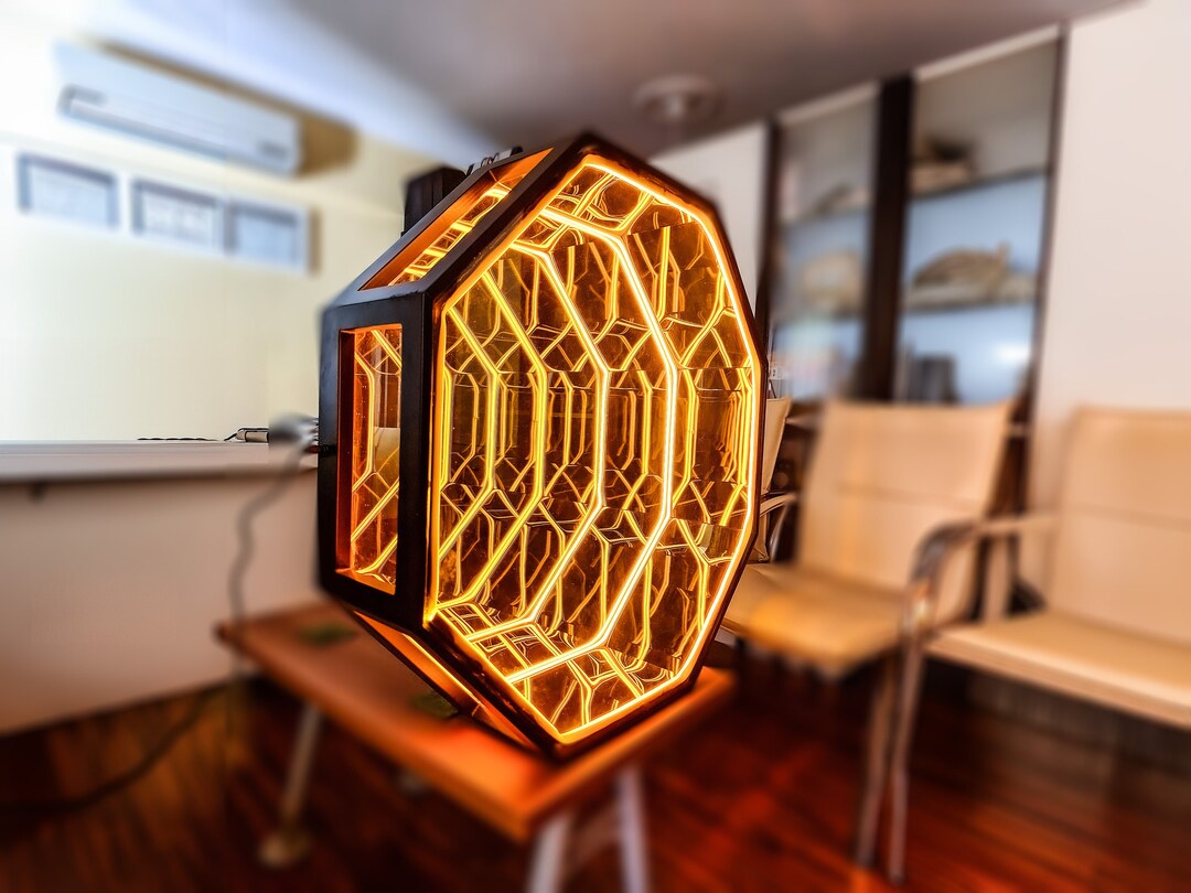 Wall Decor Infinity Mirror Glass on All Sides Modern and Elegant Design ...