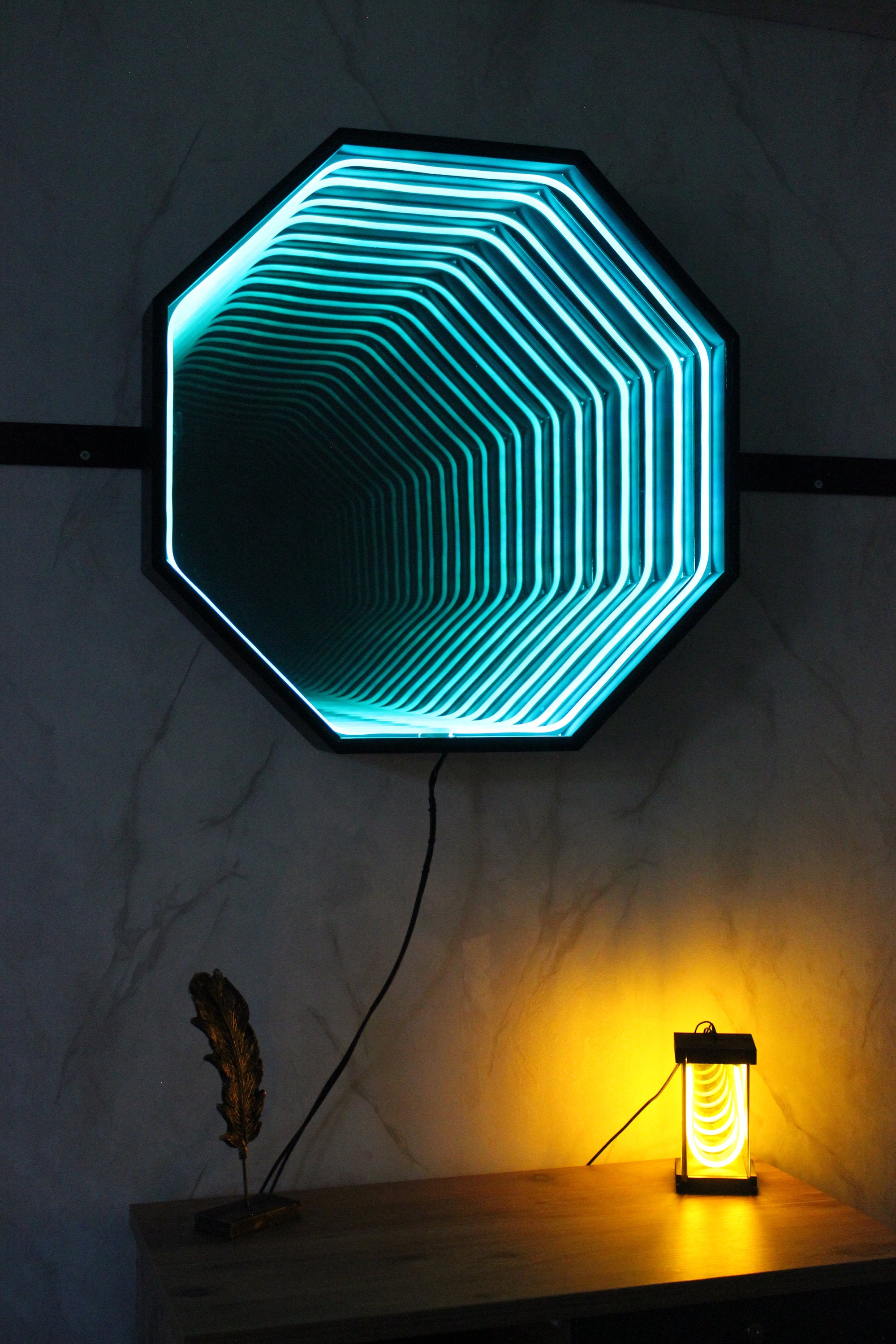 Octagon Infinity Mirror Stunning and Unique Home Decor - Etsy