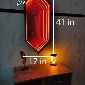 Hexagon Infinity Mirror - Modern Home Decor Masterpiece - Stunning and ...