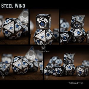 Metal Dice / Ice Storm / Dnd Dice Metal / Blue Luminance - Etsy