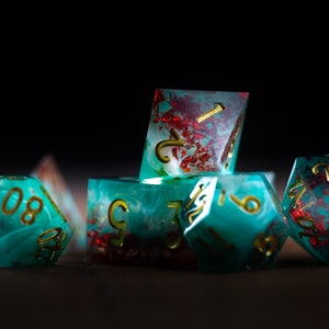 Space Dice / Interstellar Magma Tide - Sharp Edge Dice for Dnd / Dnd ...