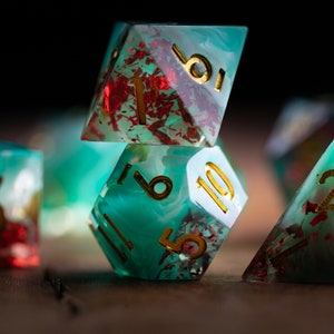 Space Dice / Interstellar Magma Tide - Sharp Edge Dice for Dnd / Dnd ...