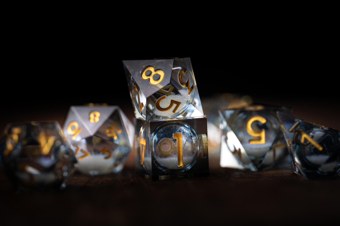 Space Dice / Liquid Core - Frosted Fragment - Sharp Edge Dice for D&D ...