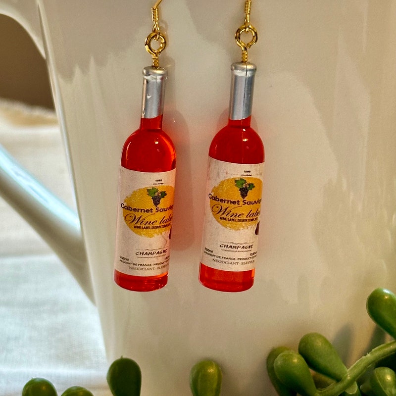 Wine Bottle Earrings - Etsy