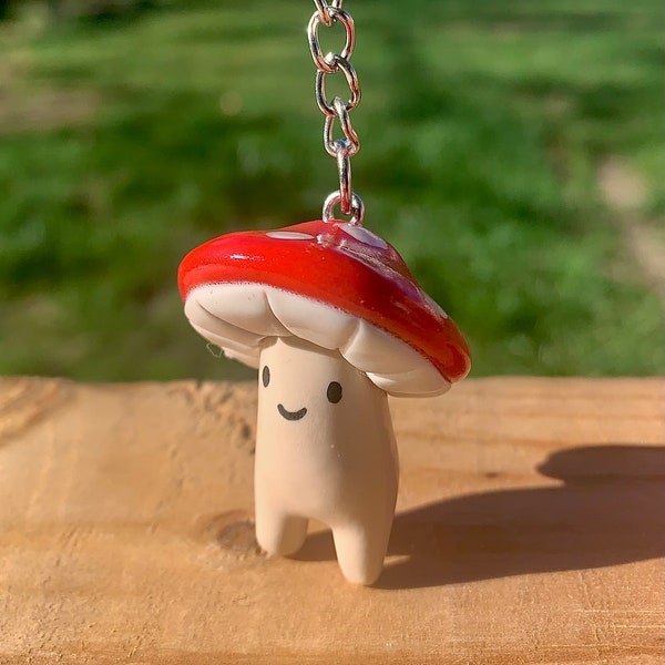 Mushroom Keychain - Etsy