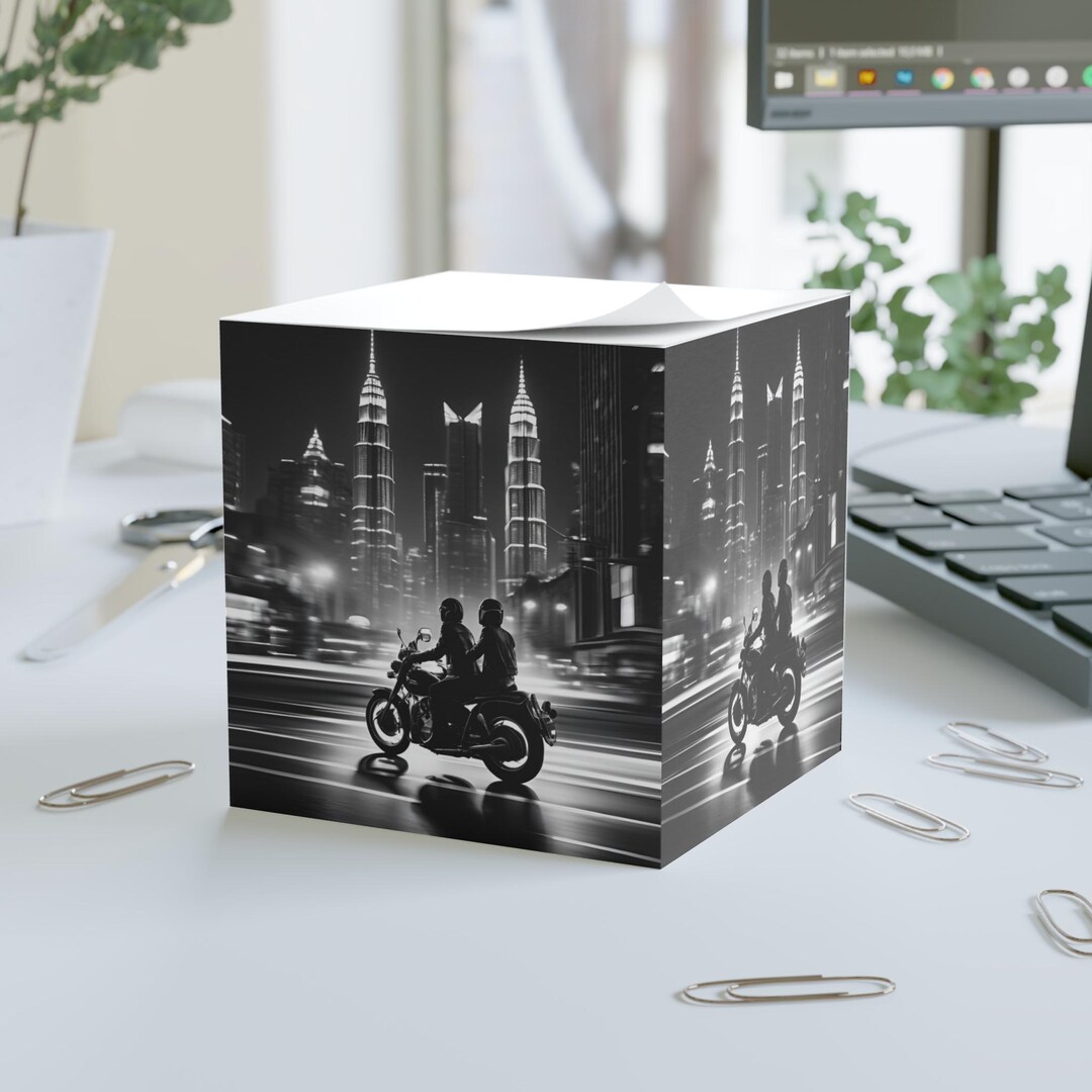 Motorcycle Desk Accessory Note Cube - Etsy