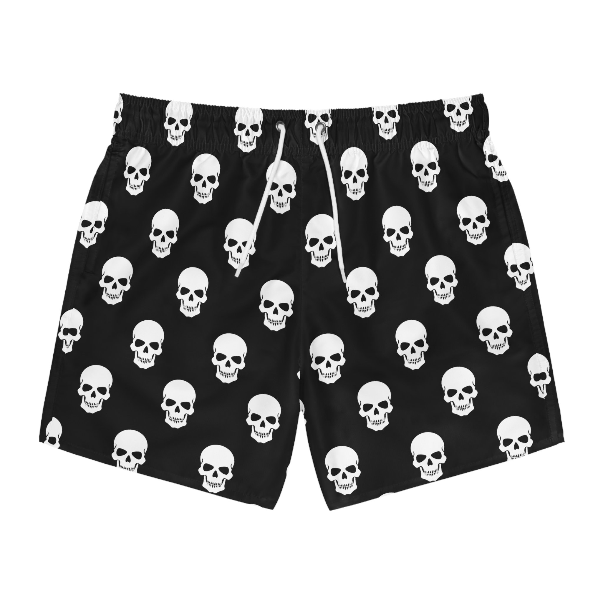 Black and White Skull Swimsuit for Men Swim Trunks Skeleton Gift Men ...