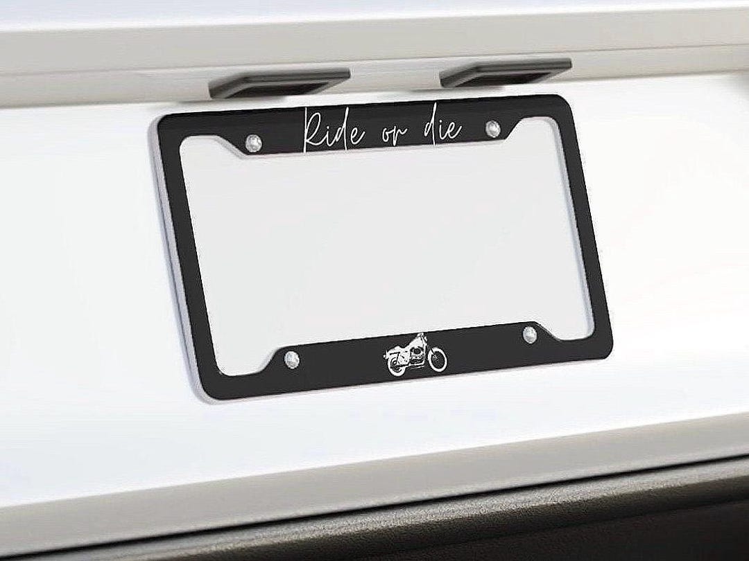 Ride or Die Motorcycle License Plate Frame Motorbike Car Accessory ...
