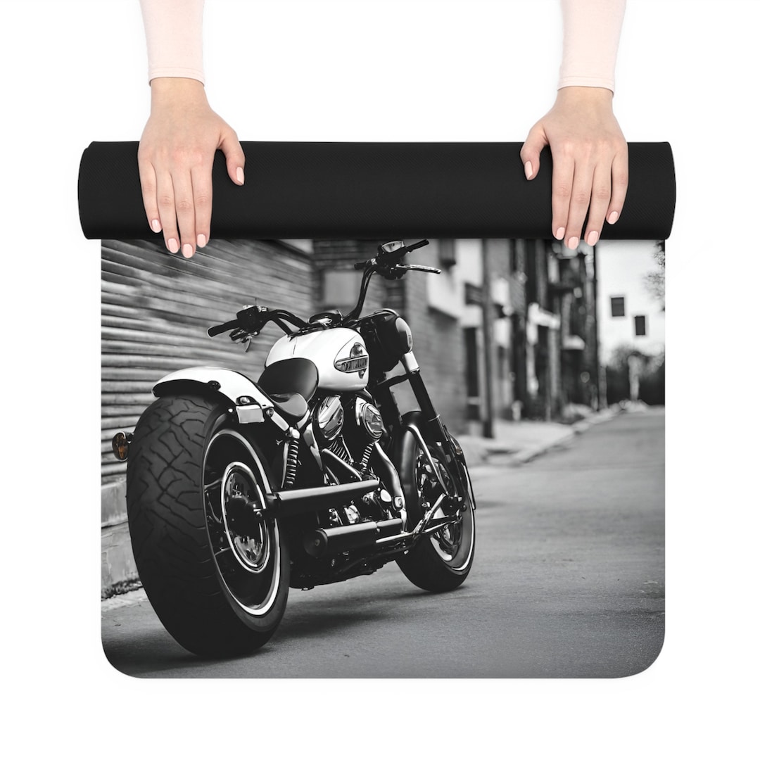 Black Motorcycle Non Slip Yoga Mat Perfect Woman Motorcycle Gift Sport ...