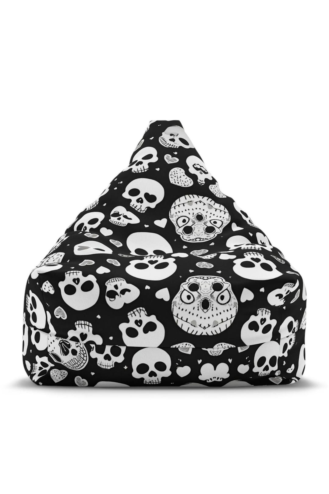 Funny Skull Skeleton Bean Bag Chair Cover Skull Pillow Pillows Skull ...