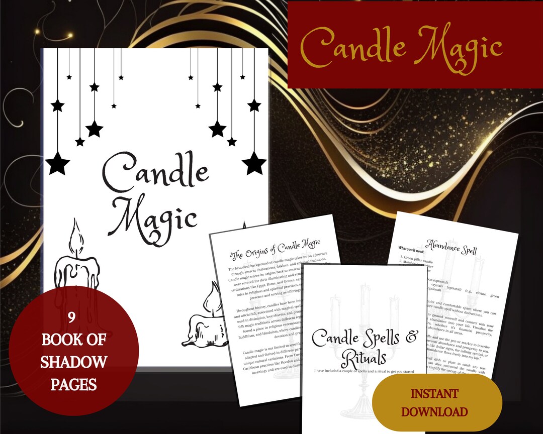 Digital Download Candle Magic Introduction: Printable Witchcraft Pages ...