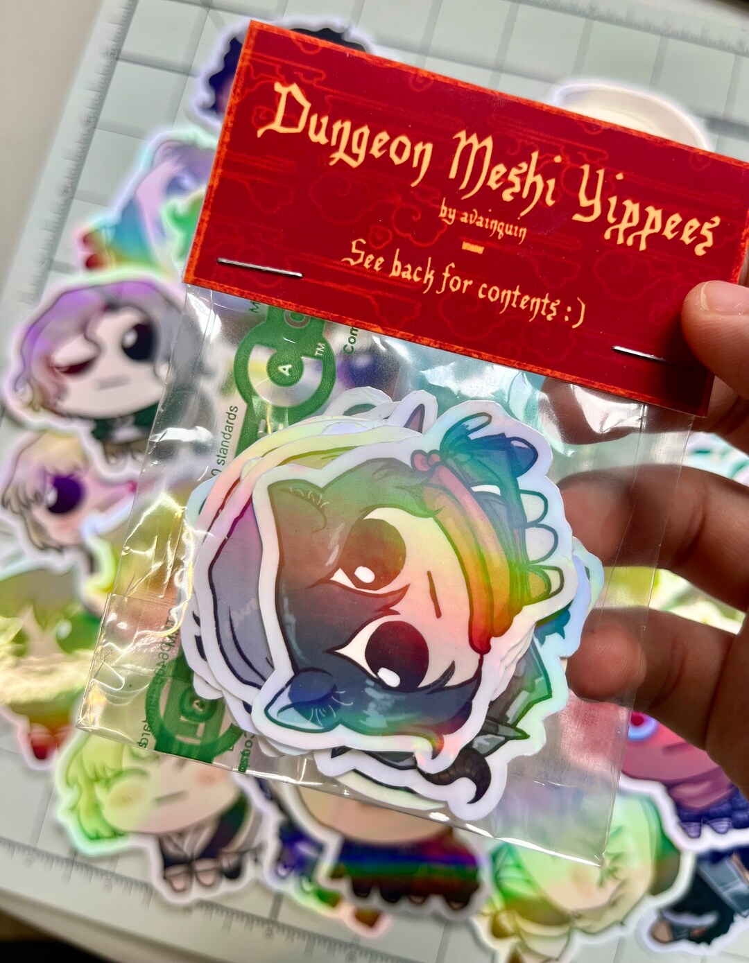 Dungeon Meshi TBH Creature Holographic Vinyl Stickers - Etsy