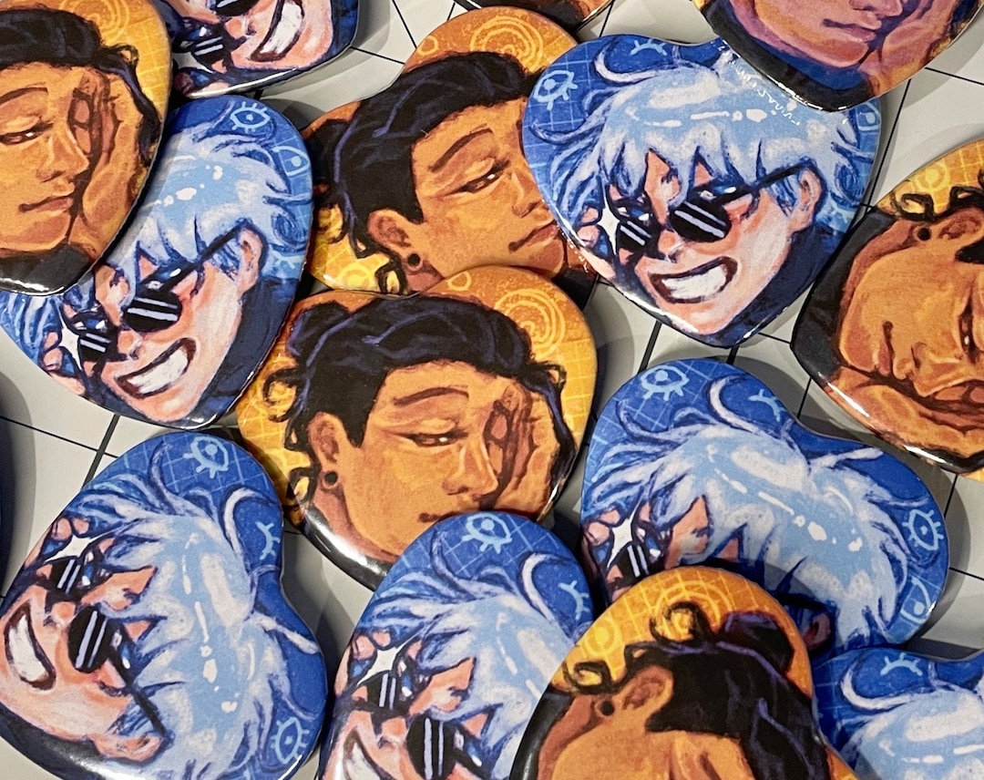 JJK Satosugu Jujutsu Kaisen Gojo Satoru Geto Suguru Heart Buttons - Etsy