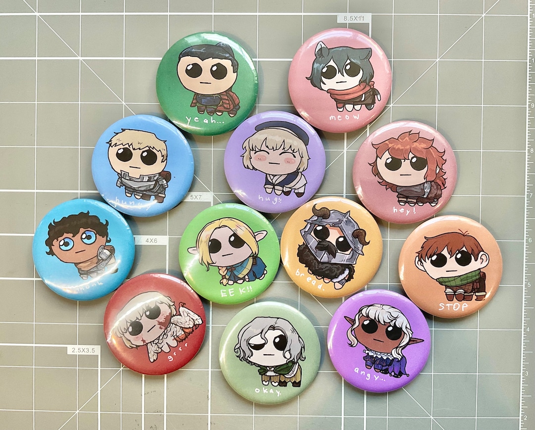 Dungeon Meshi Delicious in Dungeon TBH Creature Button Pins Laios ...