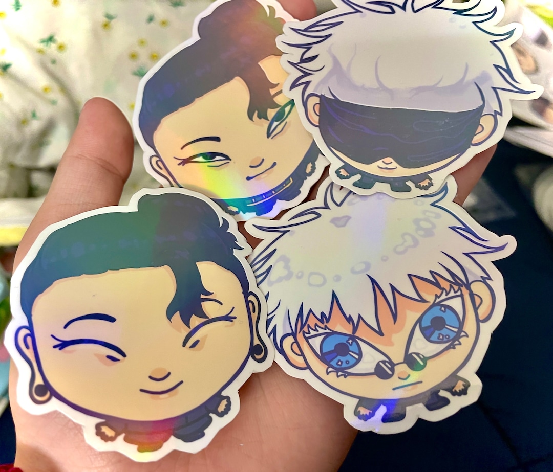 JJK Jujutsu Kaisen Satoru Gojo Suguru Geto Satosugu Holographic Vinyl ...