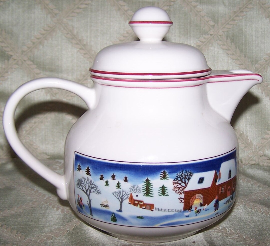 Design Naif Christmas by Villeroy and Boch Porcelain Tea Pot - Etsy