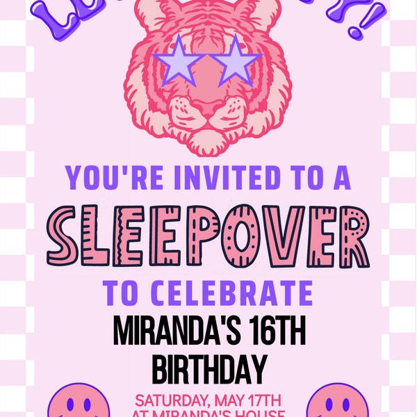 Preppy Invitation - Etsy