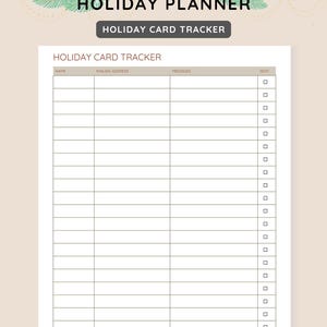 Ultimate Holiday Planner, Fillable PDF, Shopping List Template, Holiday ...