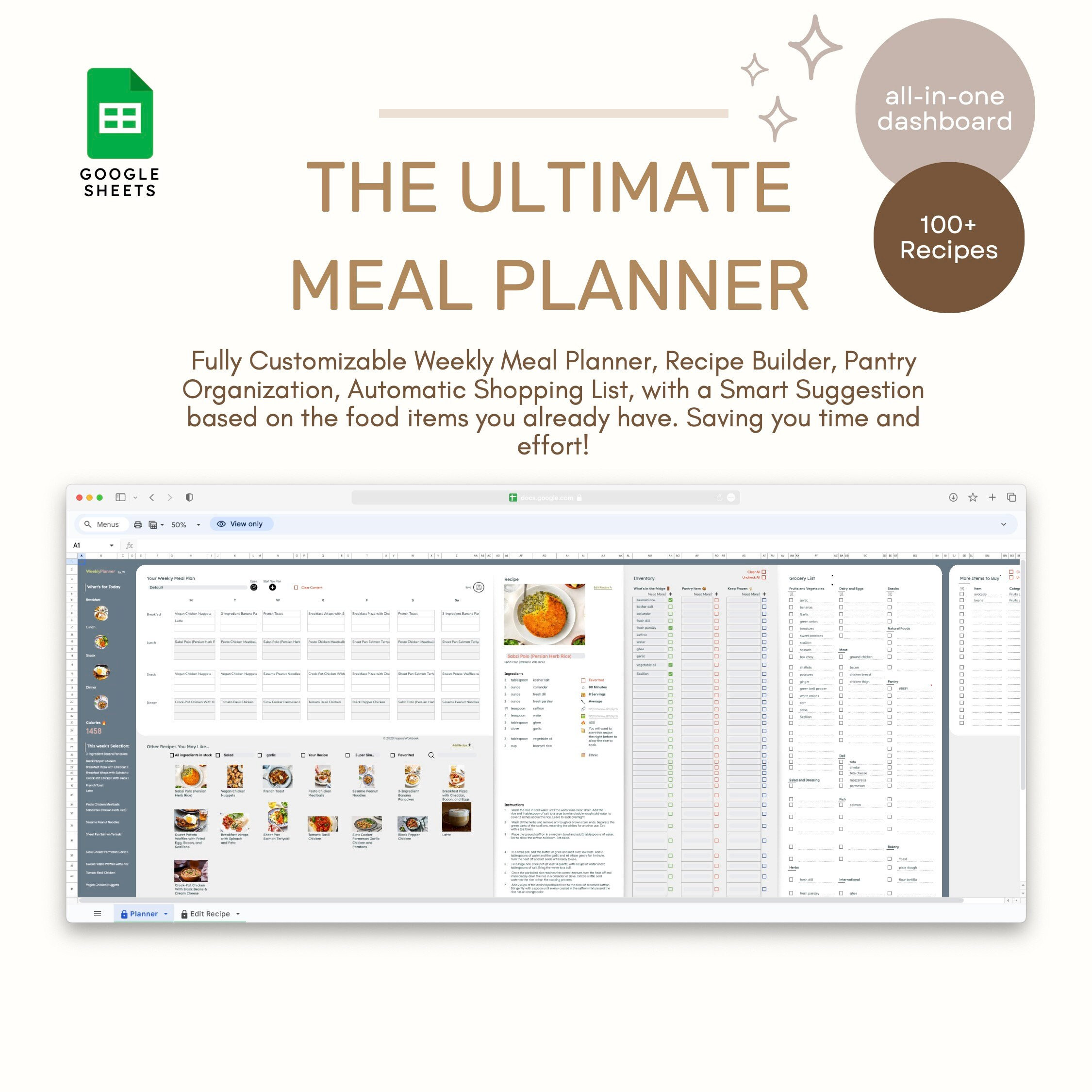 Ultimate Weekly Meal Planner - Inventory Tracker, Automated Grocery ...