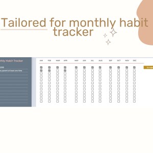 Daily Monthly Habits and Goals Tracker | Digital Calendar | Habit ...