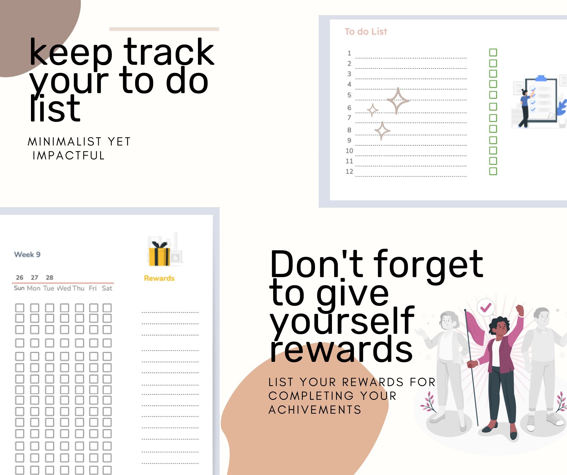 Daily Monthly Habits and Goals Tracker | Digital Calendar | Habit ...